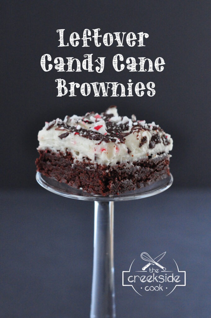 Leftover Candy Cane Brownies - The Creekside Cook