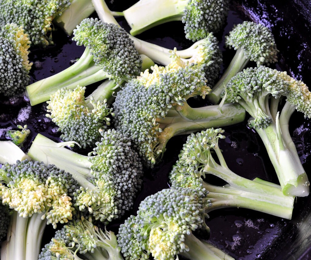 Caramelized Broccoli with Roasted Garlic Vinaigrette